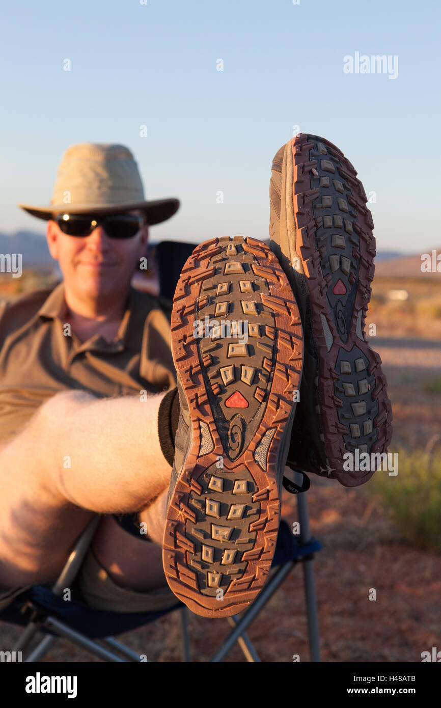 USA, Utah, man, relaxation, break, feet up Stock Photo - Alamy