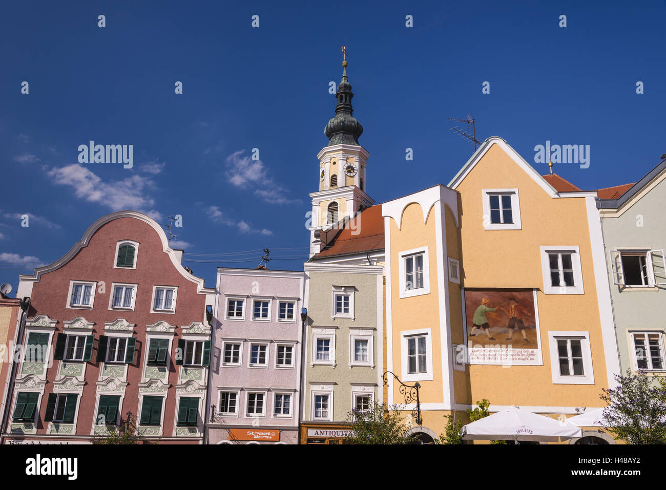 Baroque town scharding austria hi-res stock photography and images - Alamy