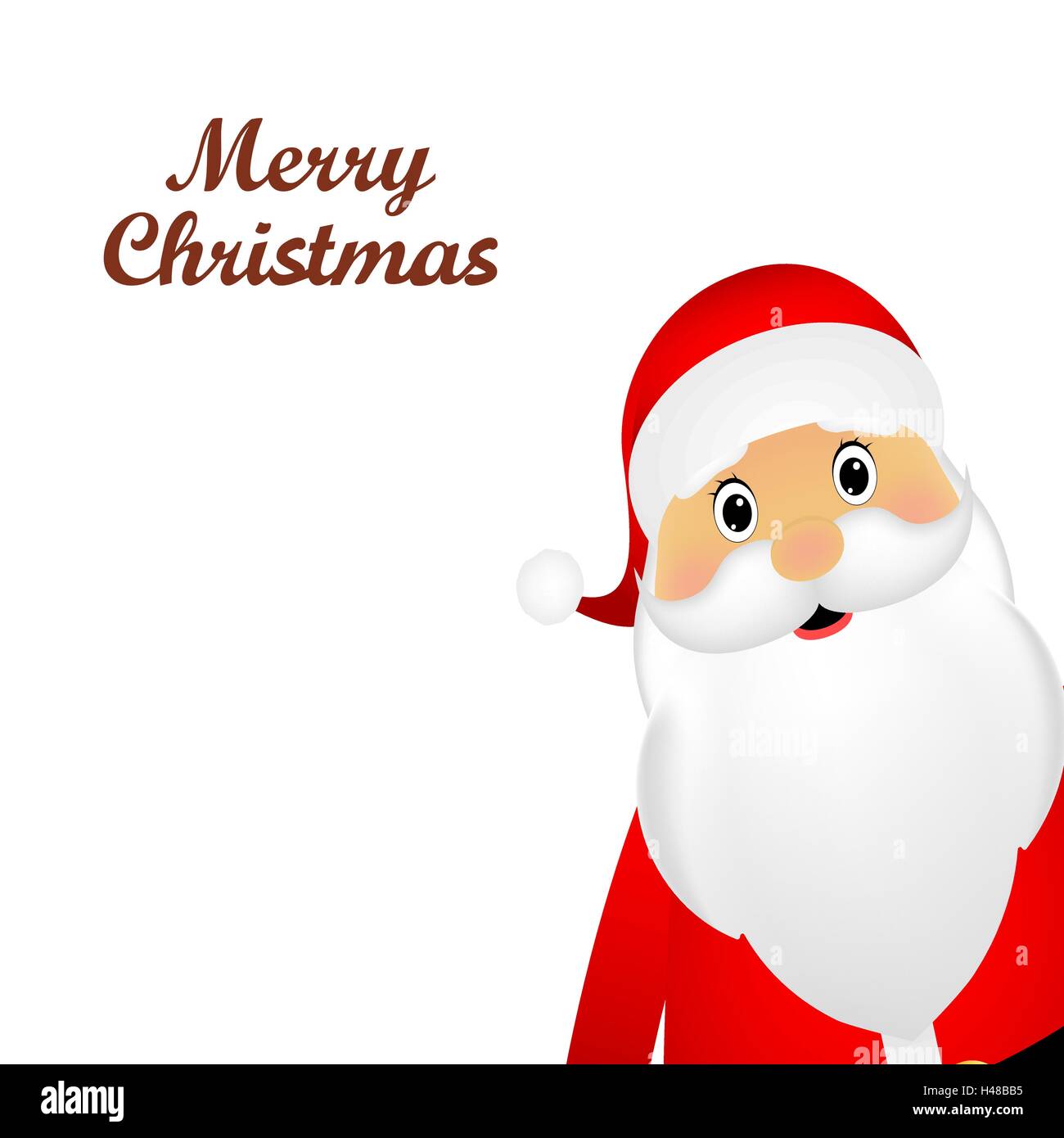Santa Claus standing on a white background Stock Vector Image & Art - Alamy