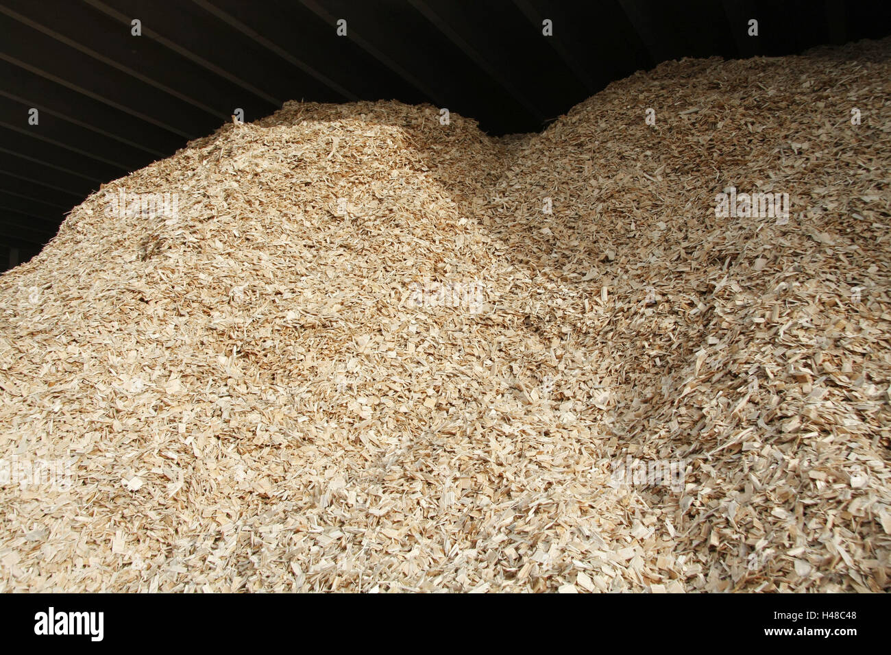 Hack cutlet, medium close-up, heap, wooden, mountain, fuel, inside ...