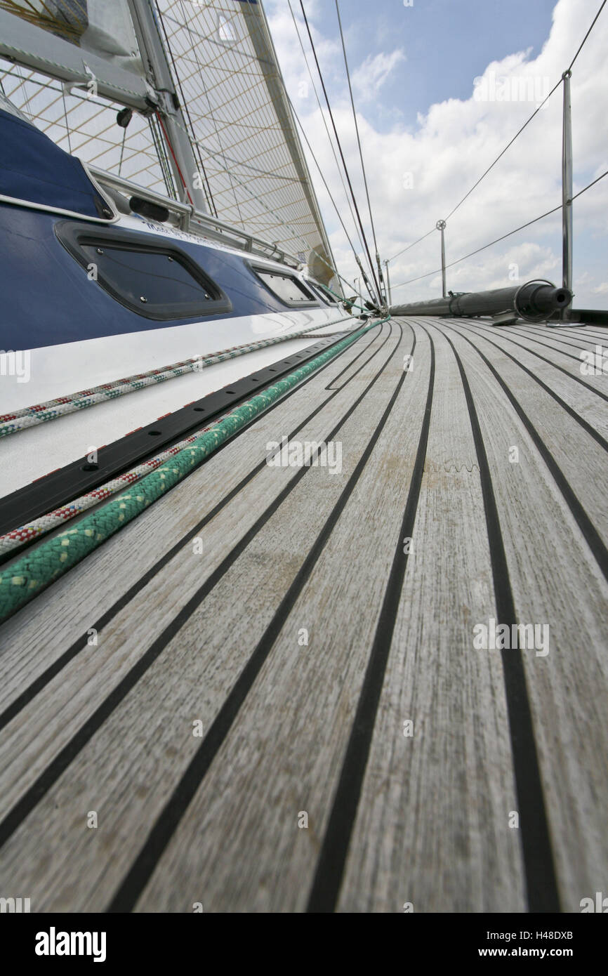 Sailboats, deck, rail, cabin, planks Stock Photo - Alamy