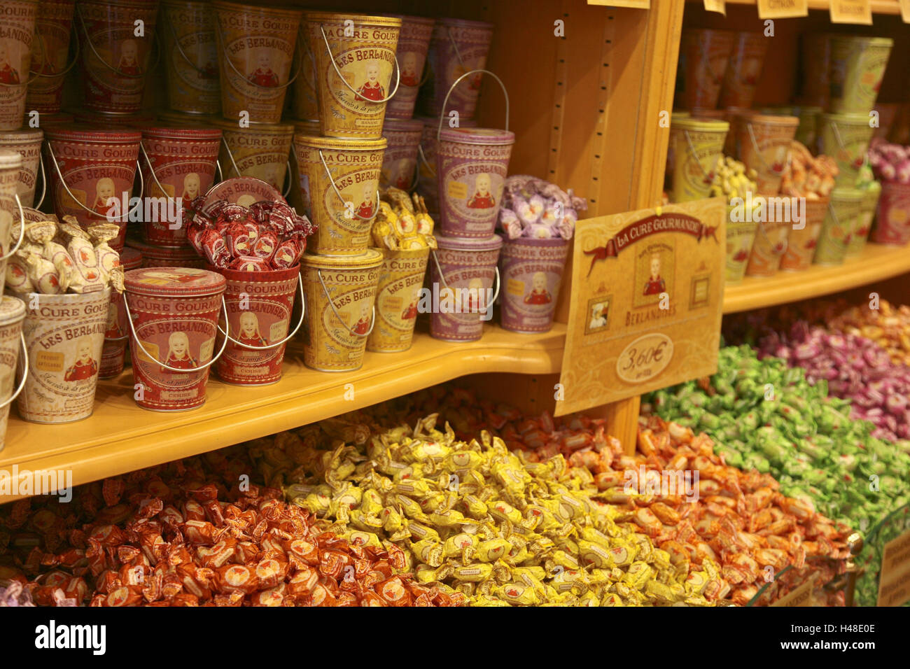 Belgium, loading, detail, shelf, candy, sweets Stock Photo - Alamy