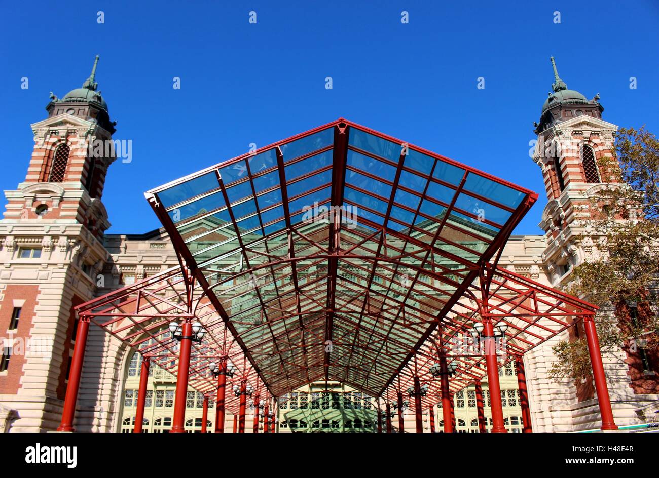 The historic Ellis Island Immigration museum. The gateway to America ...