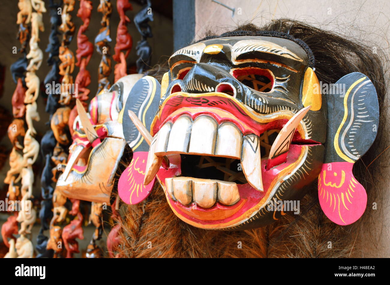 Mask wood carving human face hi-res stock photography and images - Alamy