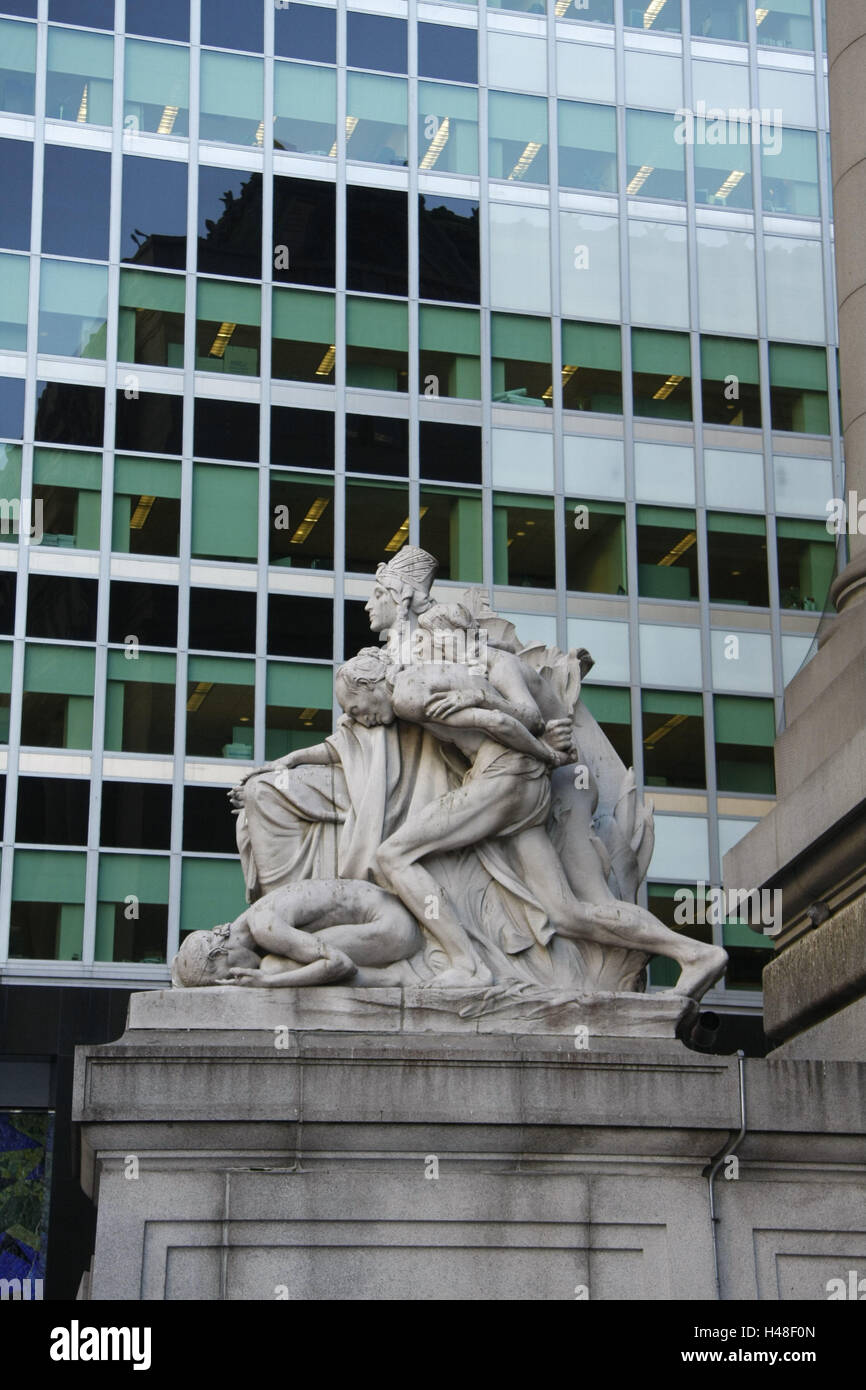 The USA, New York city, Manhattan, United States Custom House, statue ...