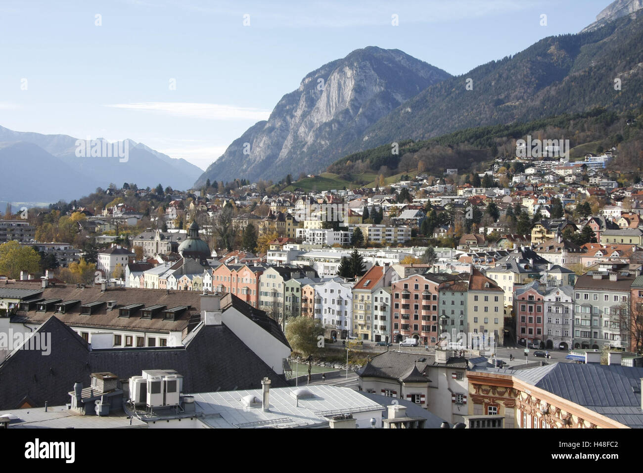 Austria, Tyrol, Innsbruck, town view, Karwendel, overview, town, houses ...
