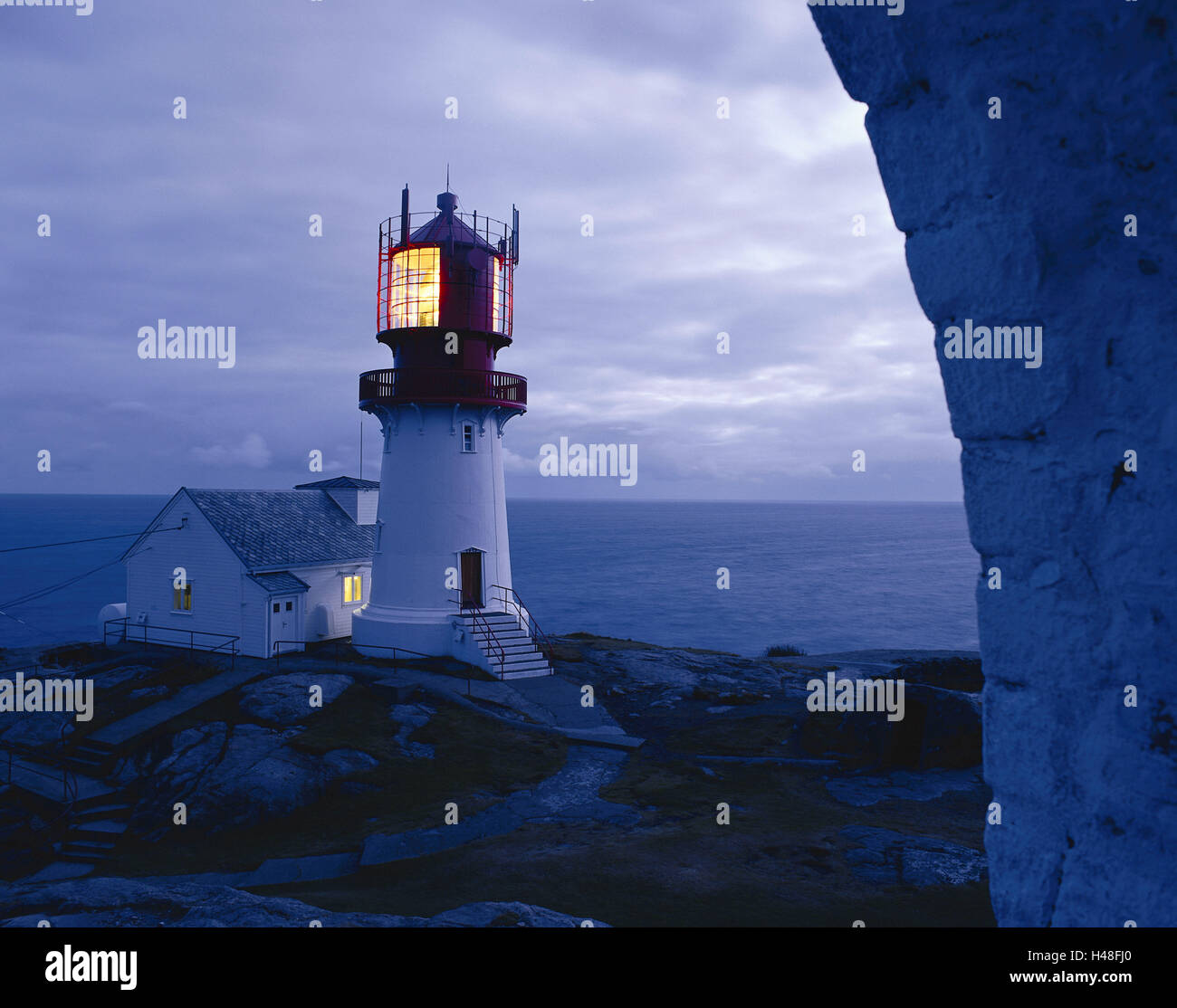 Norway, Sörlandet coast, Cape Lindesnes, lighthouse Stock Photo - Alamy