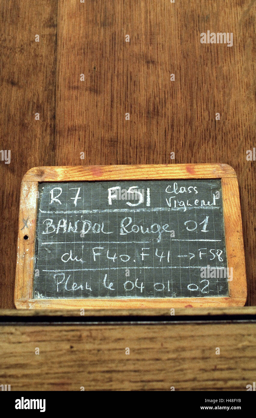 Vineyard, board, writing, tip Stock Photo - Alamy