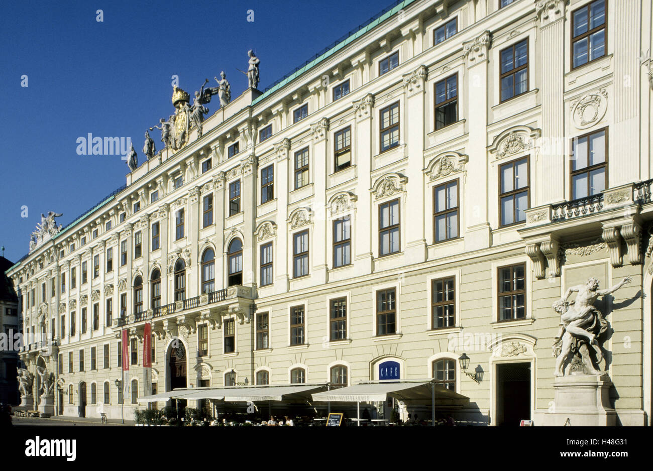 Austria, Vienna, internal castle court, Amalienhof, Chancellery the ...