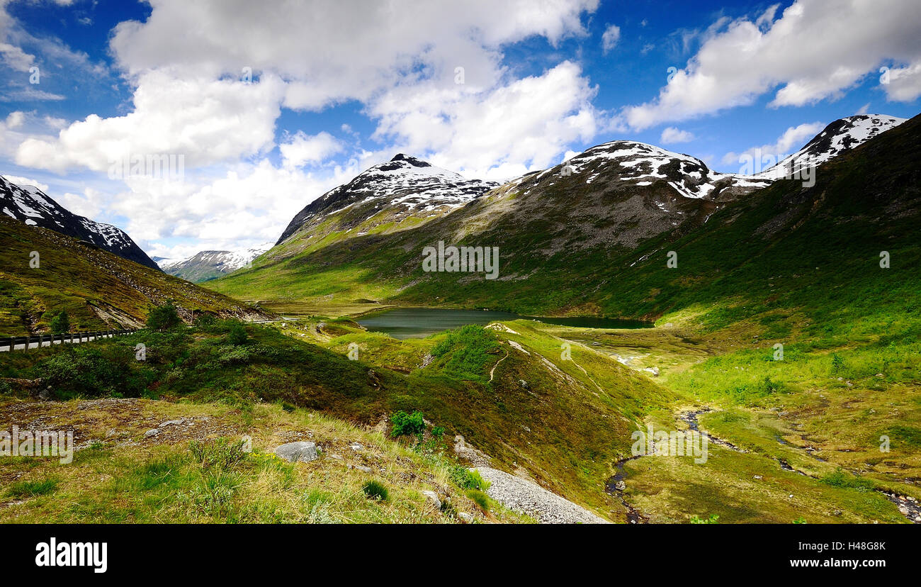 Tracks, streams and Tarns on the Troll Road Stock Photo - Alamy Tracks, streams and Tarns on the Troll Road Stock Photo - Alamy