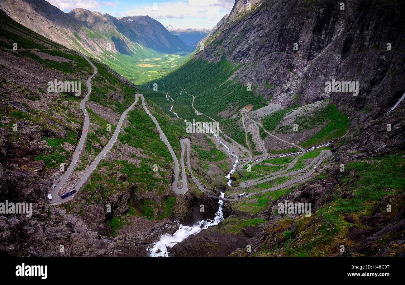 Hairpin road bends of the Troll Road Stock Photo - Alamy