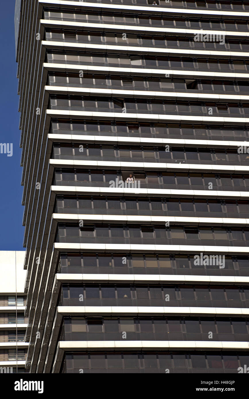 High rise, facade, building, house, residential house, living, person ...