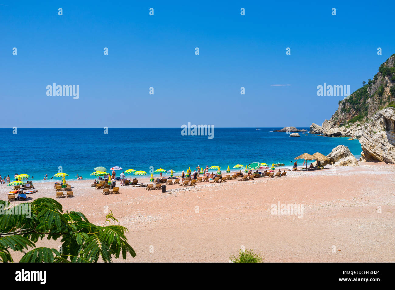 The cozy sand Perazica Do Beach, located in small natural haven ...