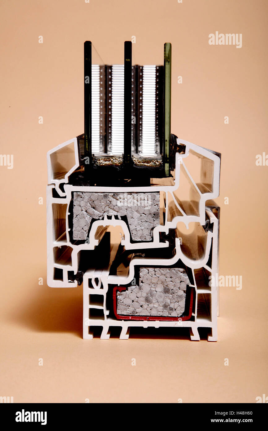 Energy economy windows, model, cross section, window, save, window ...