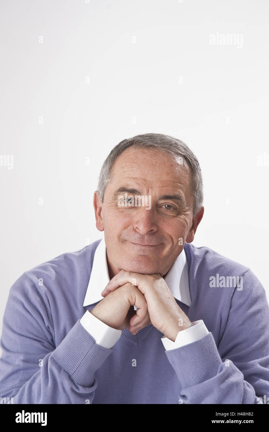 Portrait of a contented man Stock Photo - Alamy