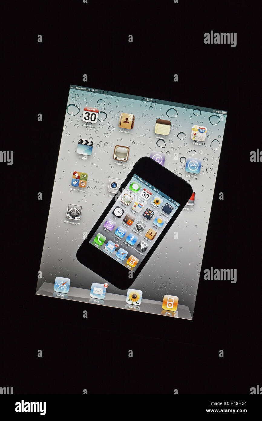 iPad 2, display, Apps, programs, multi-air function Stock Photo - Alamy
