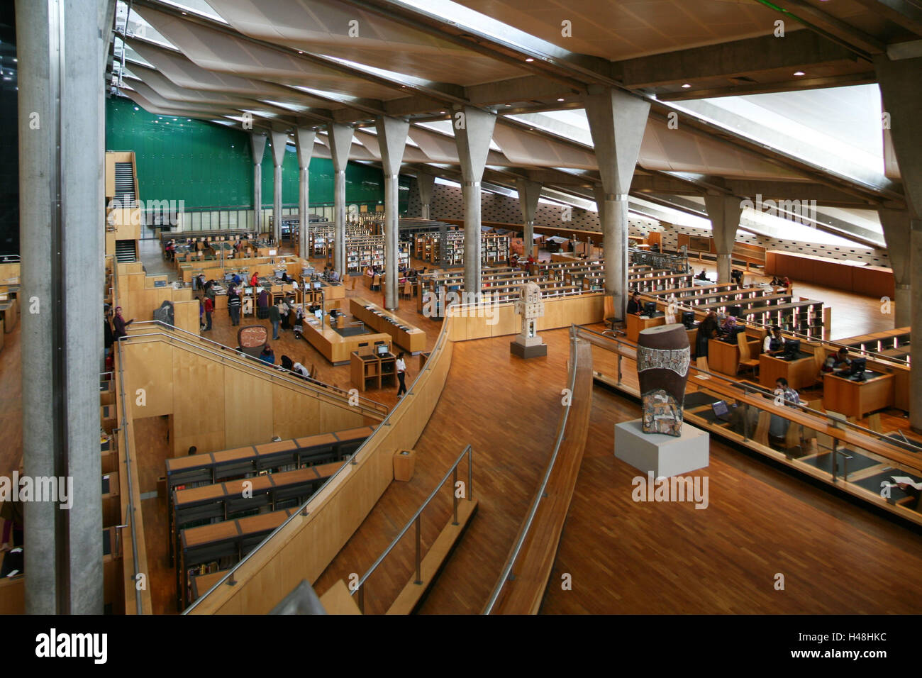 Egypt, Alexandria, new library, Bibliotheca Alexandrina Stock Photo - Alamy