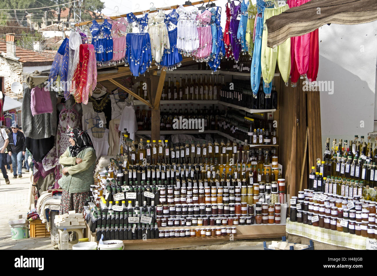 Turkey, west coast, Izmir, Sirince, sales booth Stock Photo - Alamy