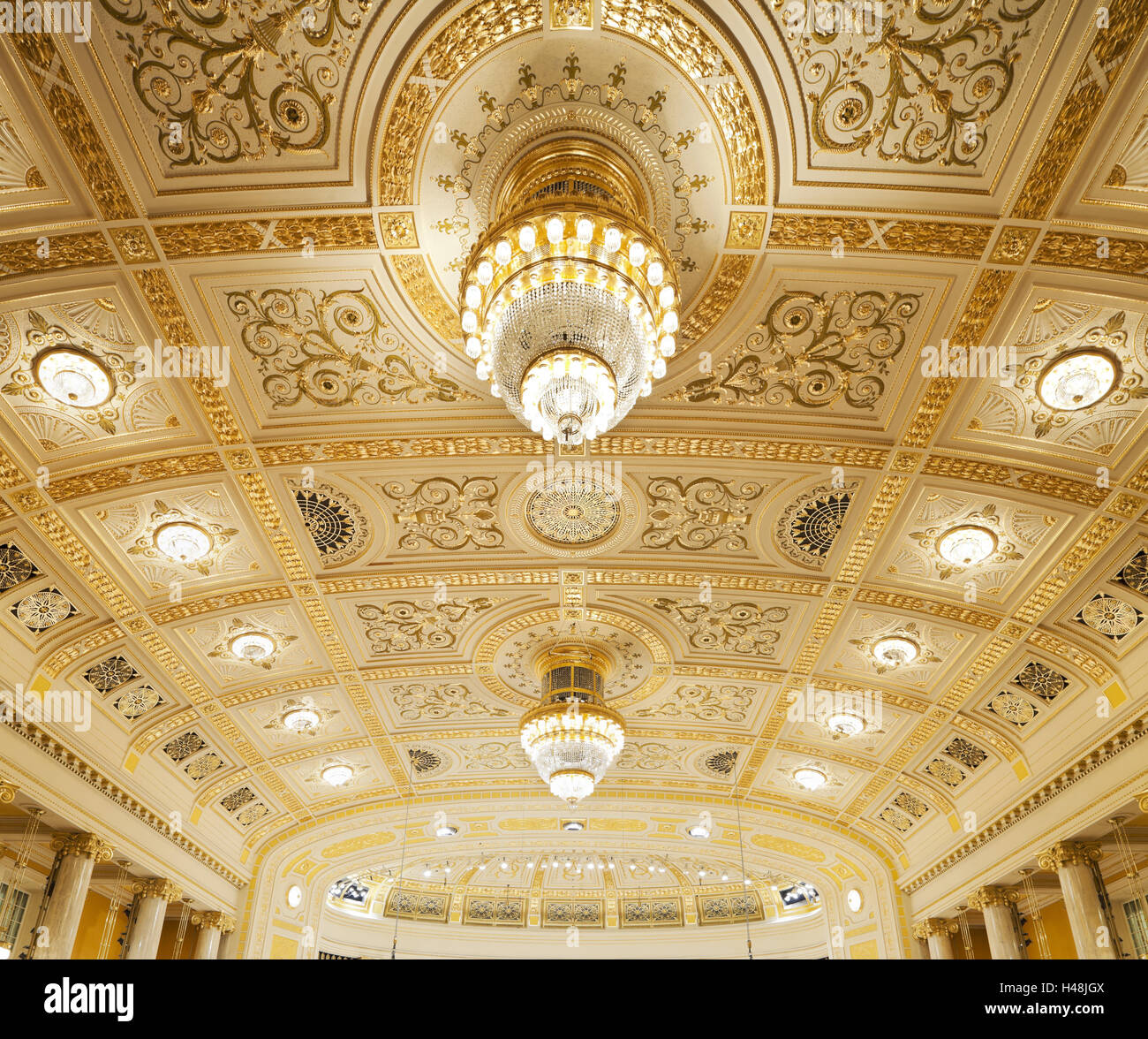 Austria, Vienna, 3rd area, country road, concert hall, ceiling Stock ...