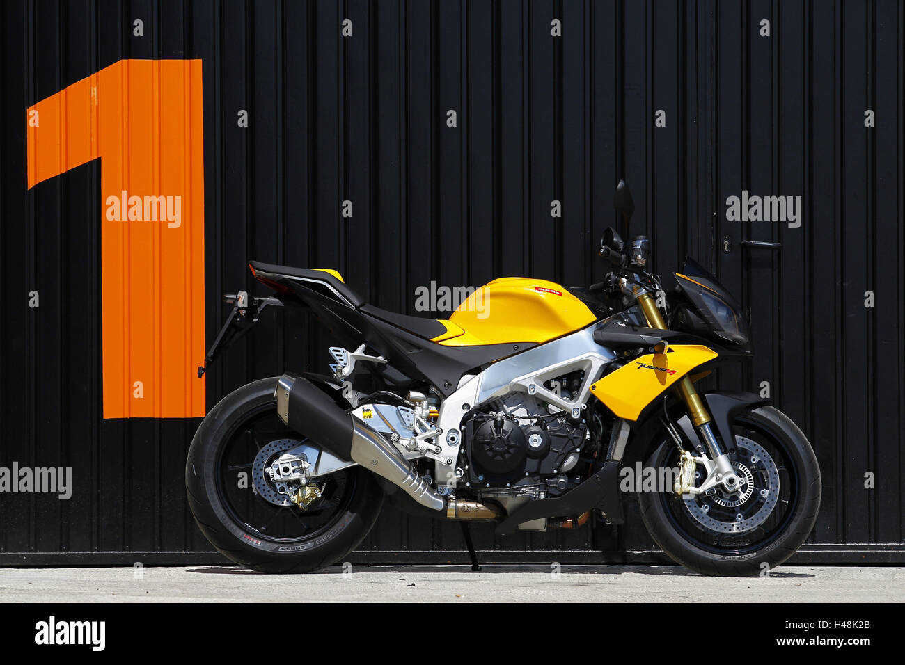 Black And Yellow Motorcycle