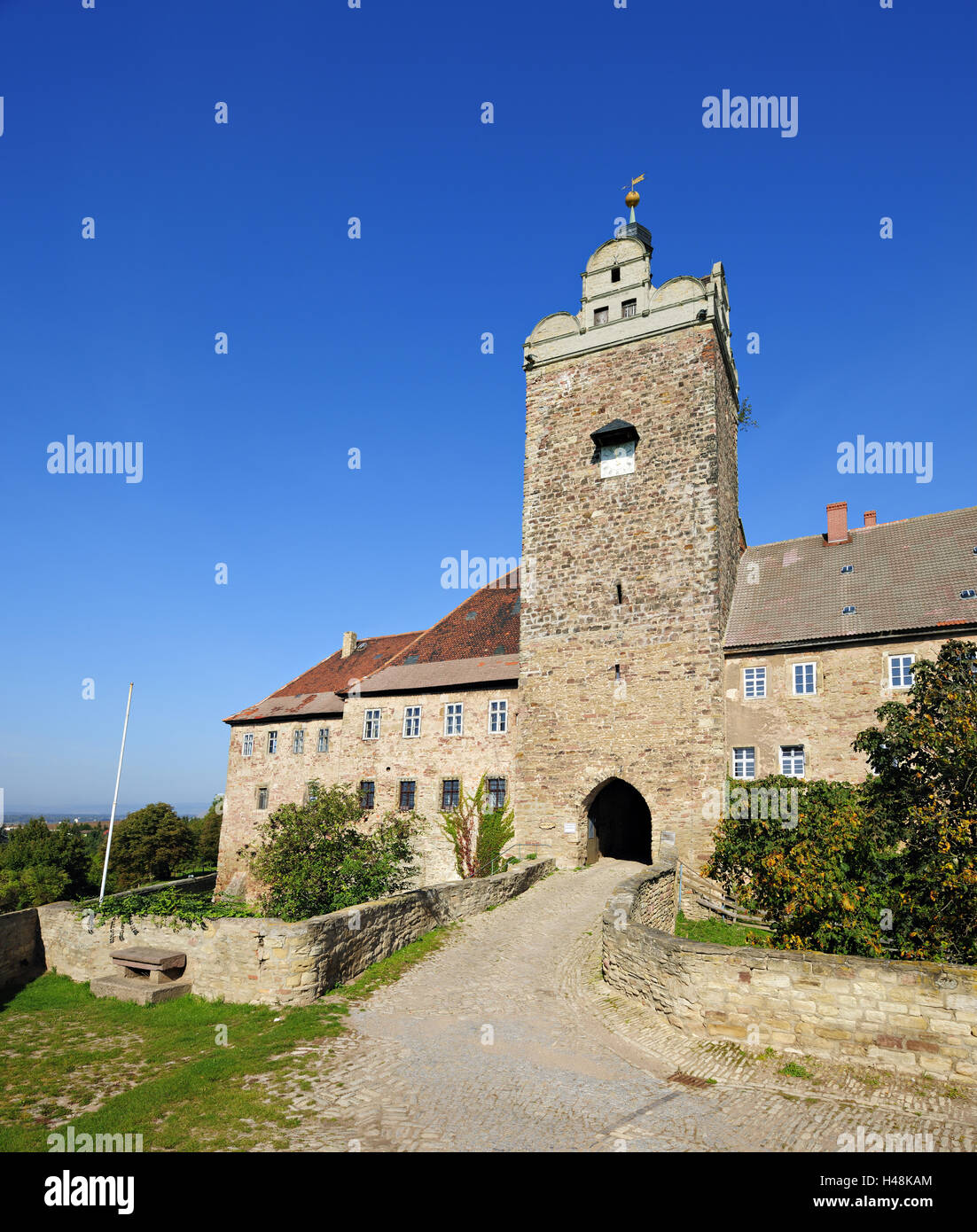 Germany, Saxony-Anhalt, castle Allstedt, castle, Allstedt, tower ...