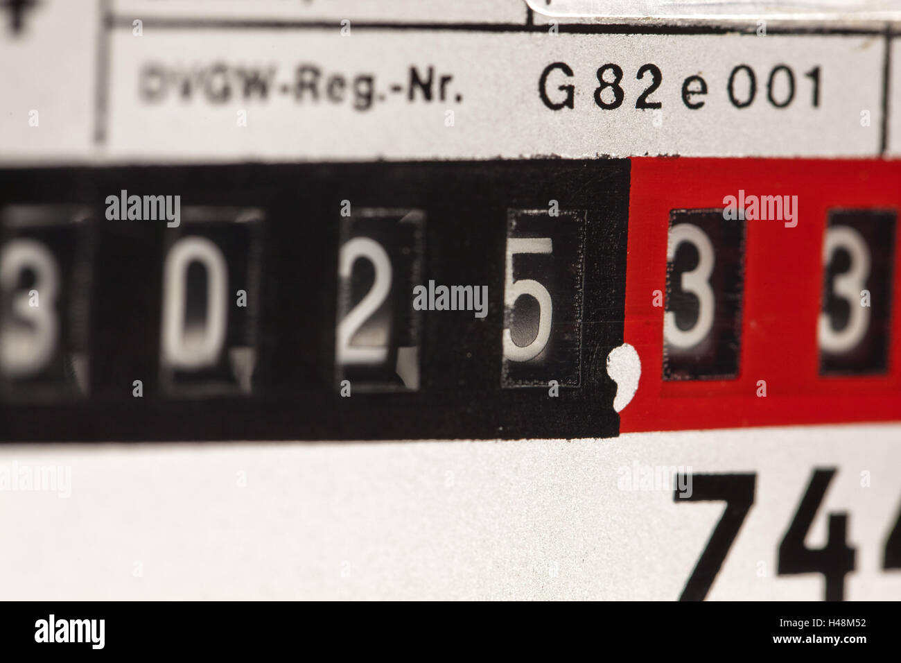 Gas metre, metre reading, medium close-up, detail Stock Photo - Alamy