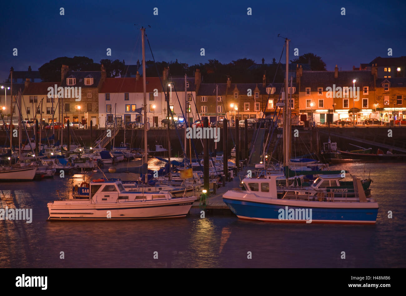 Scotland, Anstruther, harbour, evening Stock Photo - Alamy