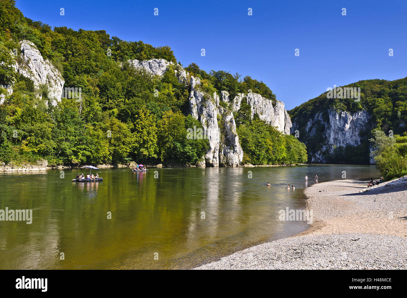 Germany, Bavaria, Lower Bavaria, Danube Valley, Weltenburg, Danube ...