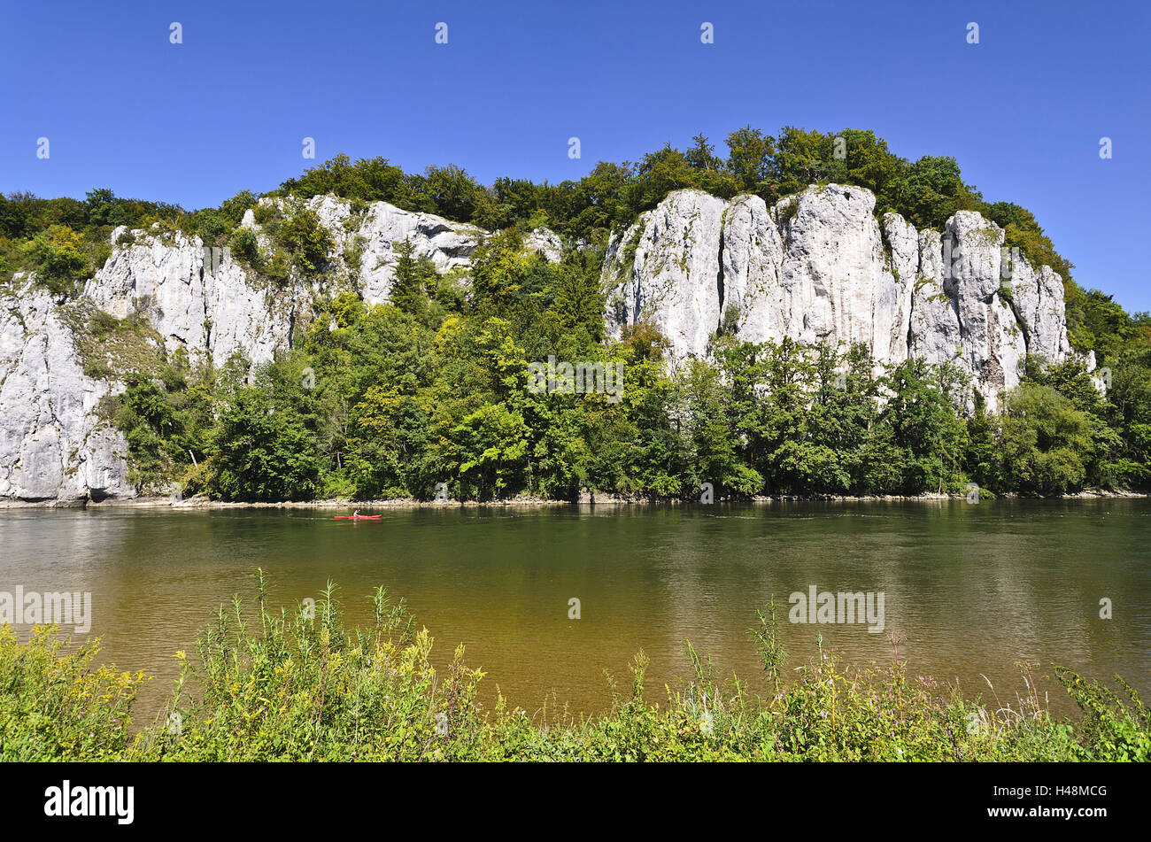Germany, Bavaria, Lower Bavaria, Danube Valley, Weltenburg, Danube ...