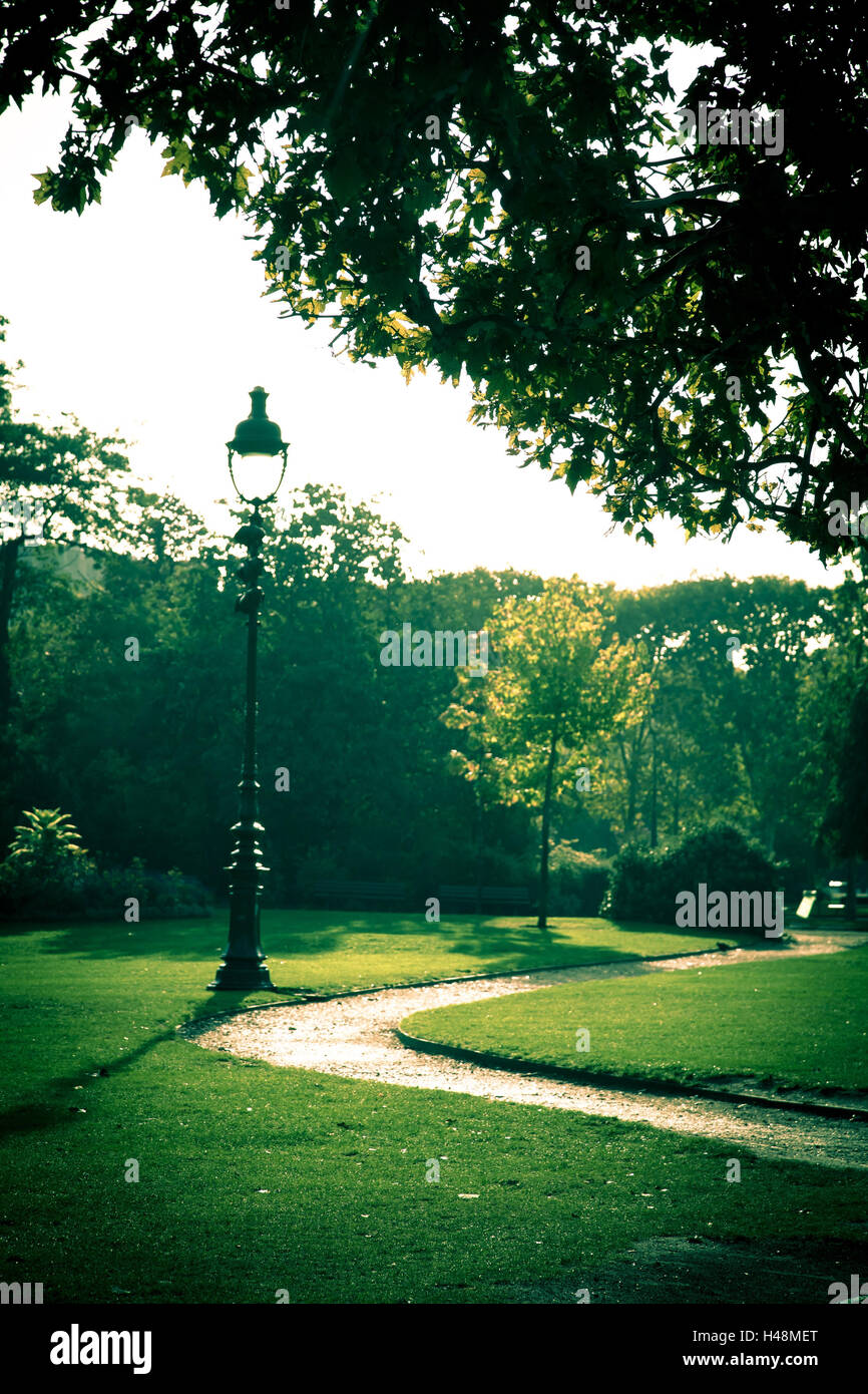 Champ de Mars, park, path, trees, Paris, France Stock Photo - Alamy