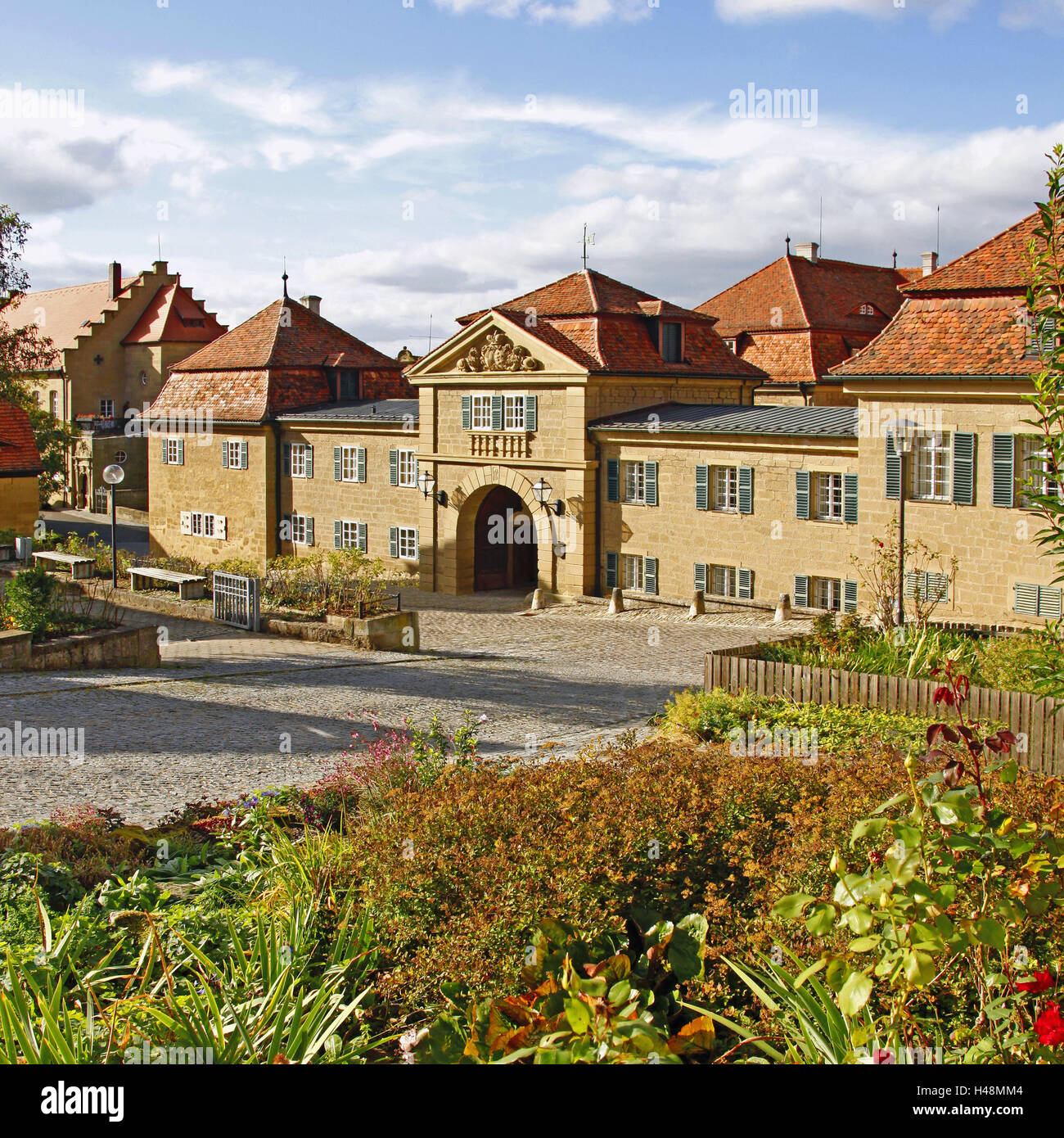 Germany, Bavaria, Lower Franconia, lock, Castell-Castell, building ...