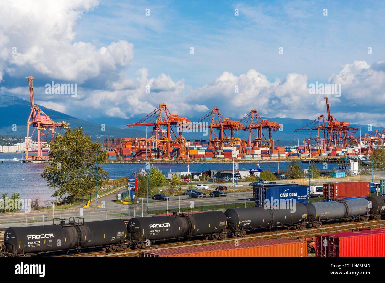 Waterfront Container Terminal, Vancouver, British Columbia, Canada ...