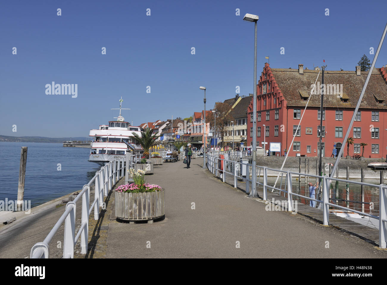 Lake of Constance, bank promenade, sea castle, Baden-Wurttemberg ...
