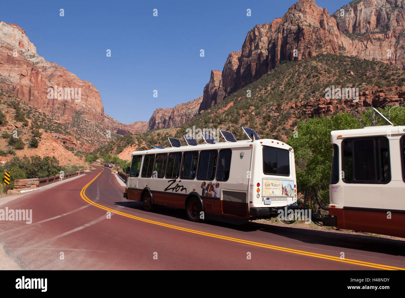 USA, Utah, Zion national park, shuttle bus Stock Photo - Alamy