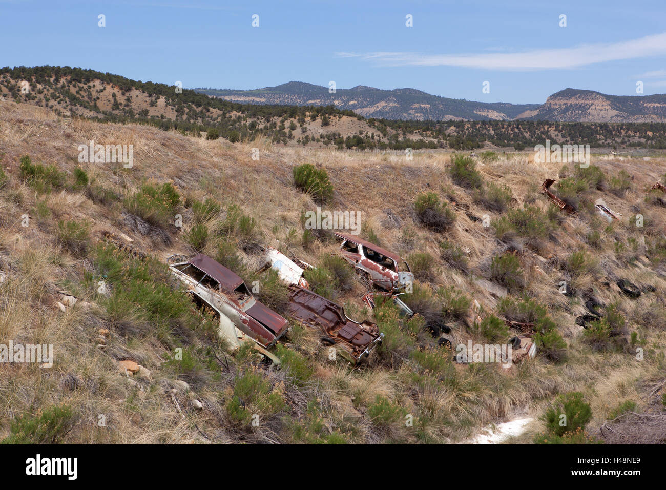 USA, Utah, waste disposal, rusty cars Stock Photo - Alamy