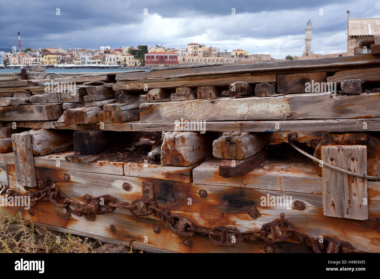 Greece, Crete, Canea, harbour, old boot ramp Stock Photo - Alamy