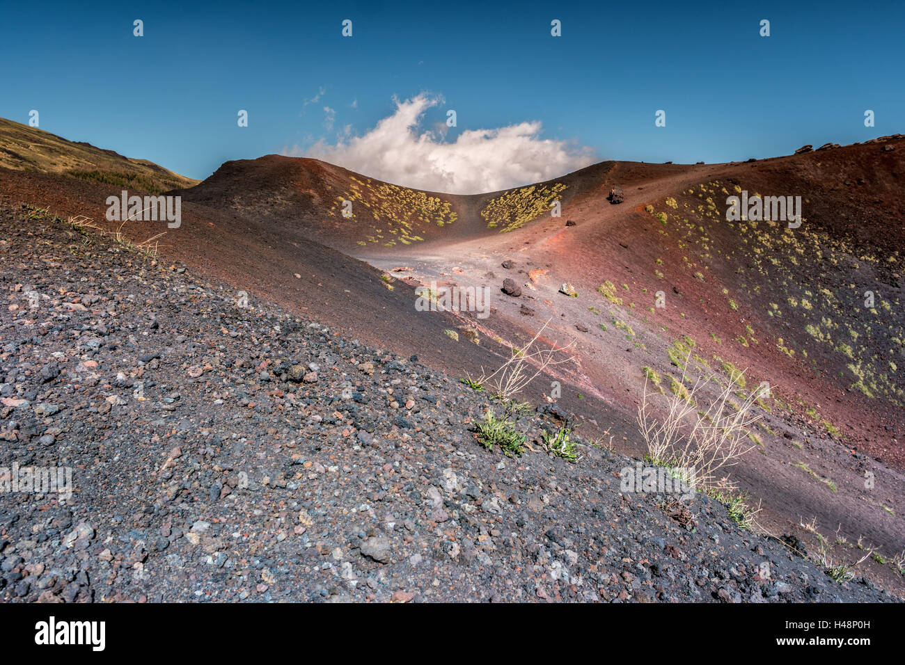 Landscape of Etna volcano, Sicily, Italy Stock Photo - Alamy