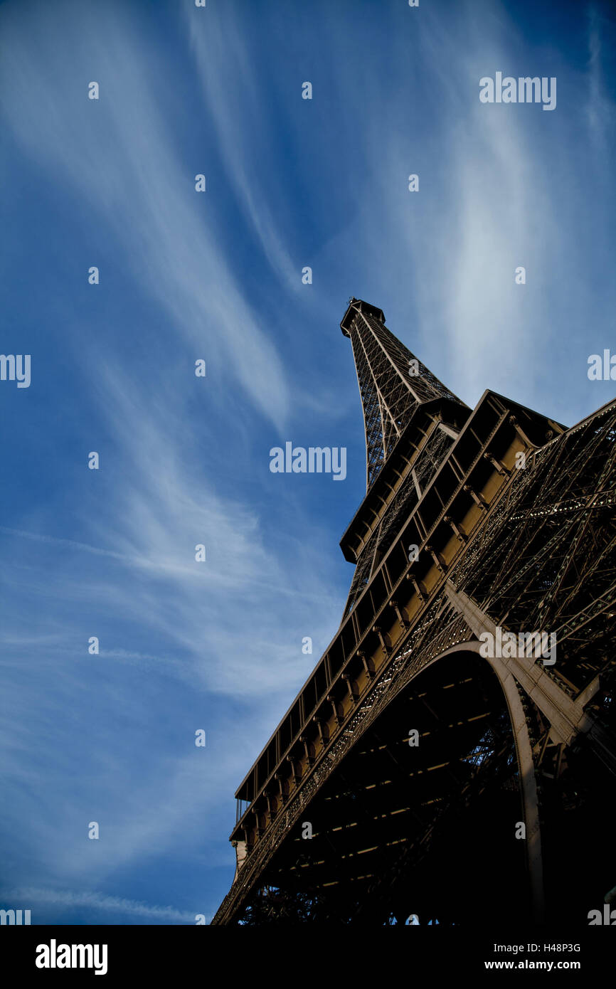 Eiffel Tower, from below, Paris, France Stock Photo - Alamy