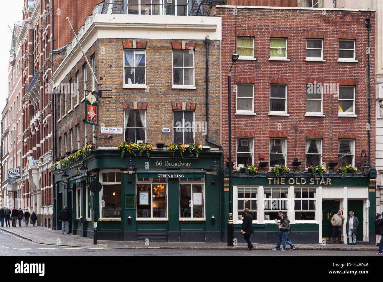 Great Britain, London, Broadway, facades Stock Photo - Alamy
