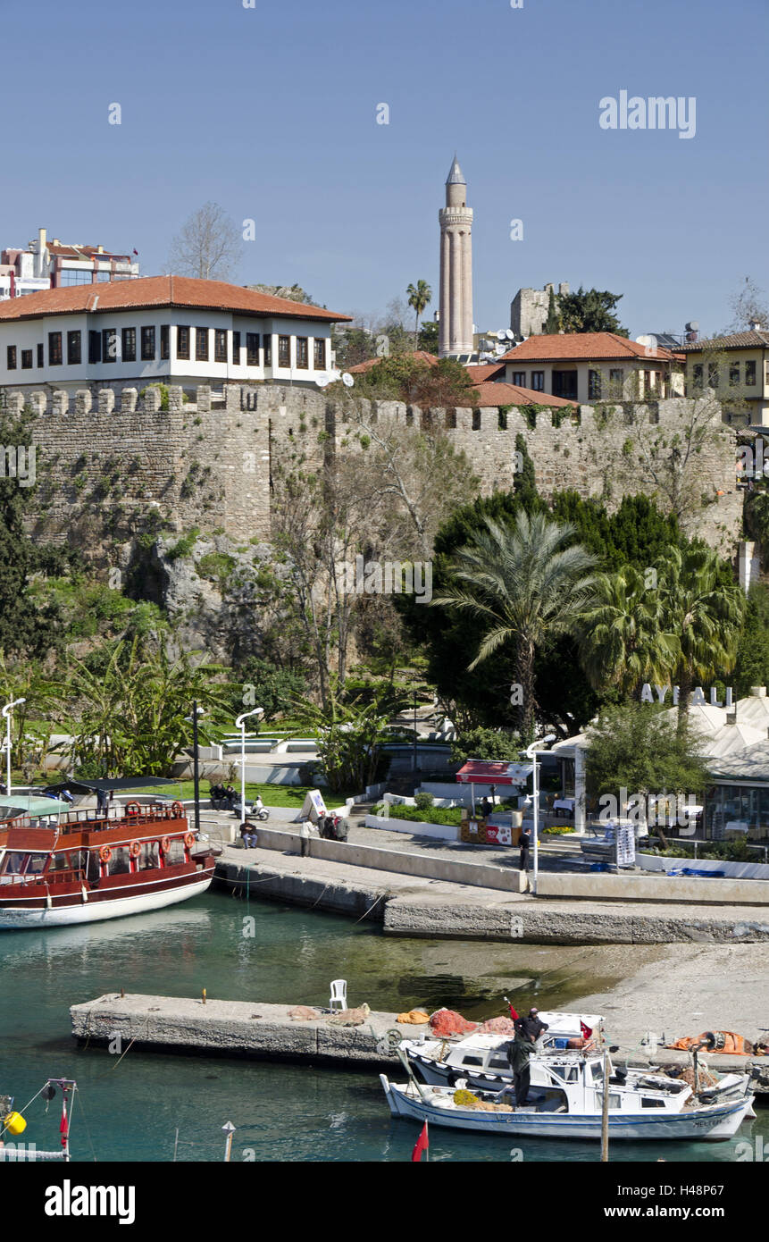 Turkey, south coast, province Antalya, Antalya, Old Town, Yivli mosque ...