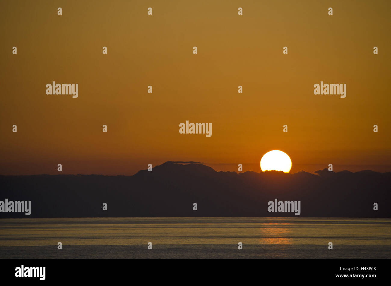Turkey, south coast, province Antalya, sea, sundown, scenery, waters ...