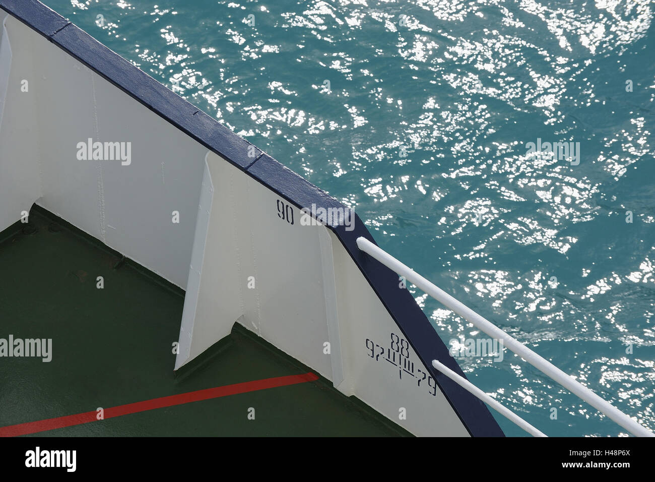 Detailed view, ship, rail Stock Photo - Alamy