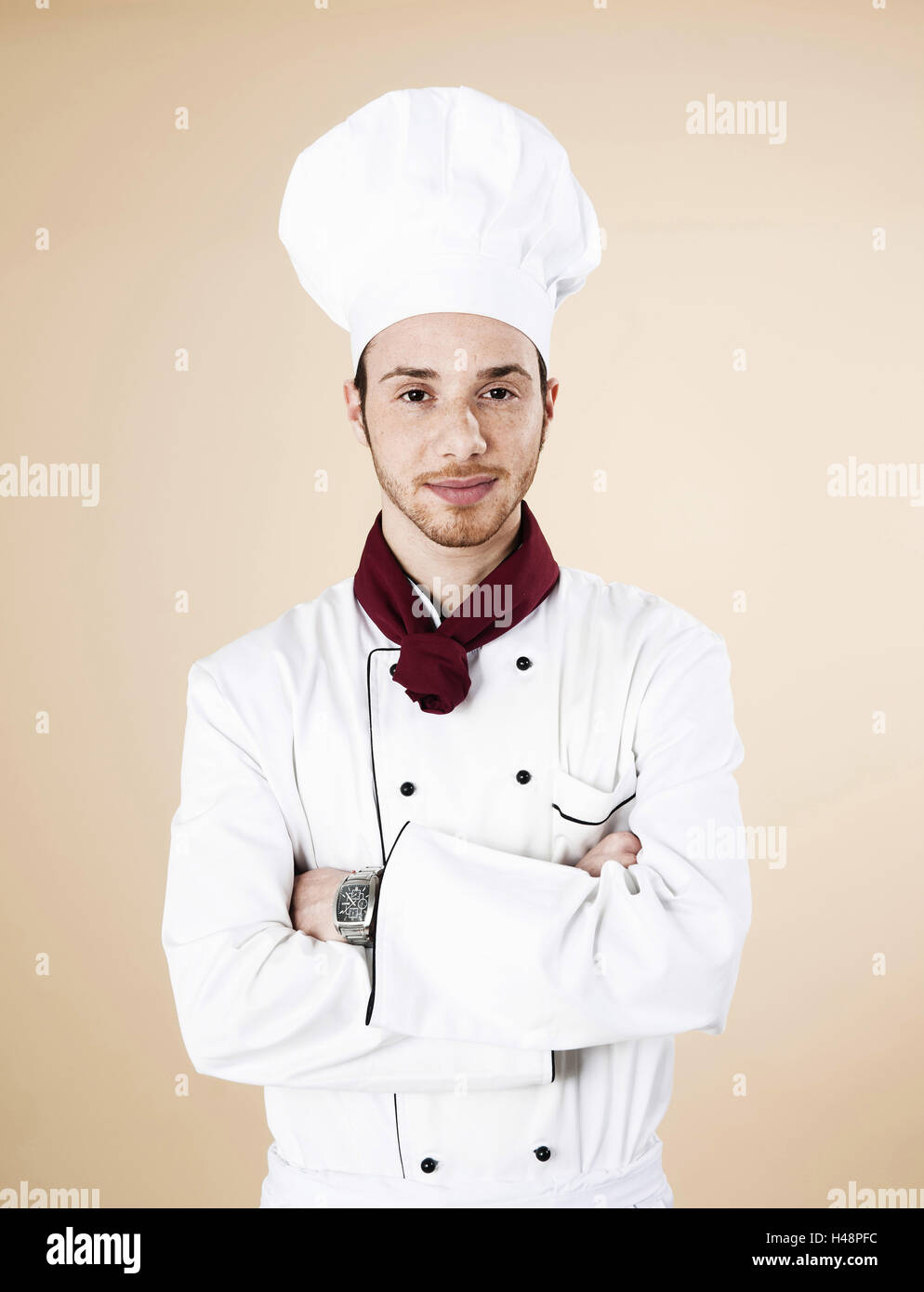Young cook, looking at camera, portrait Stock Photo - Alamy