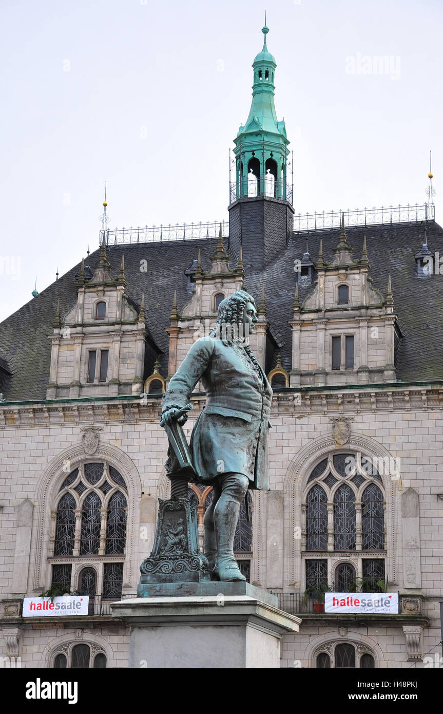 Germany, Saxony-Anhalt, hall / hall, city centre, freeze frame, scuffle ...