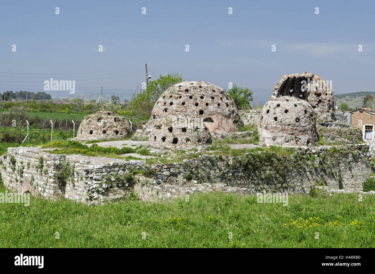 Turkey, west coast, Izmir, Selcuk, historical steam baths Stock Photo ...
