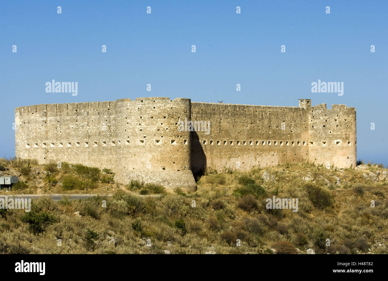 Greece, Crete, near Canea, Aptera, the Turkish castle Stock Photo - Alamy