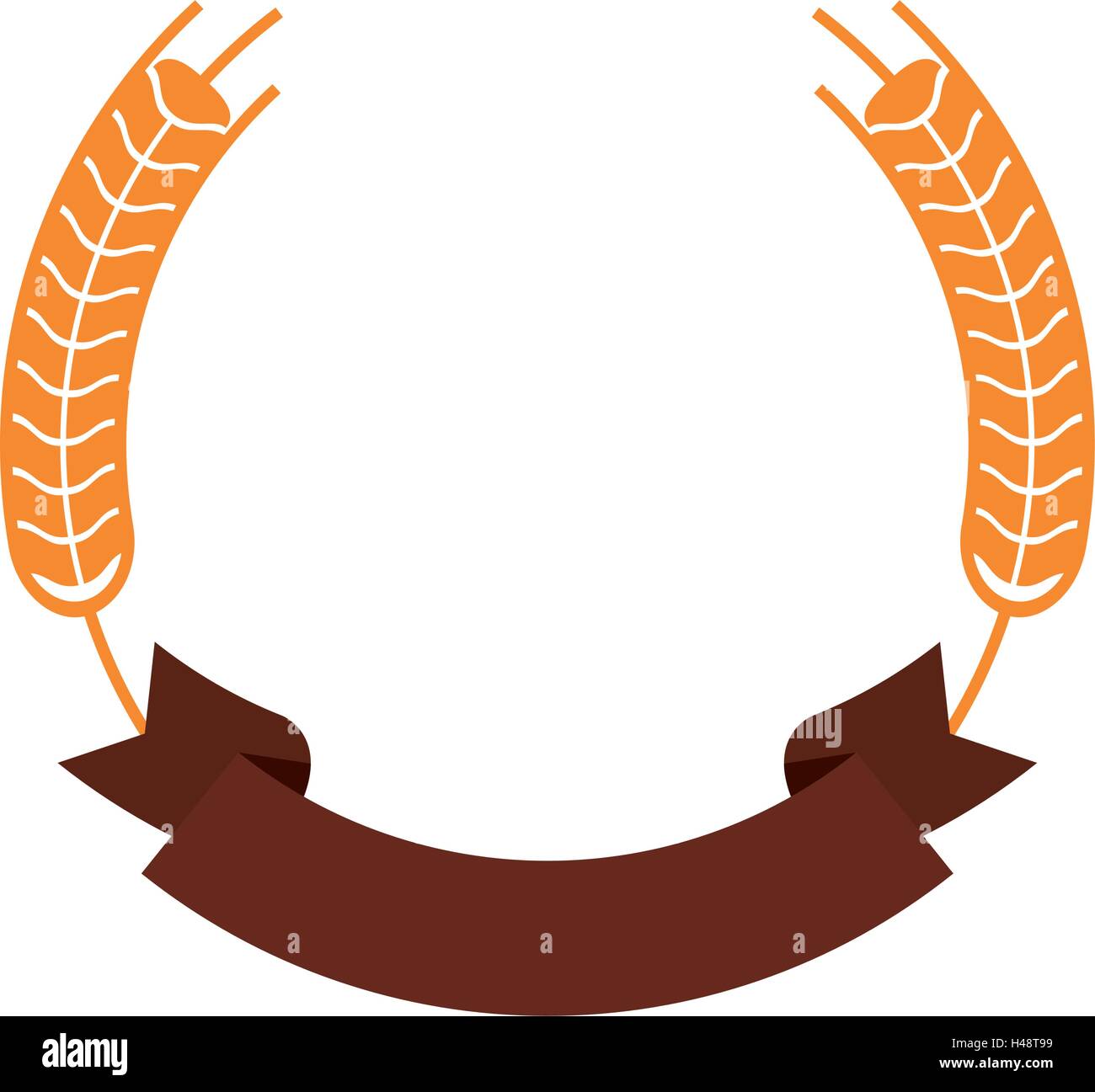 Isolated wheat ear with ribbon design Stock Vector Image & Art - Alamy