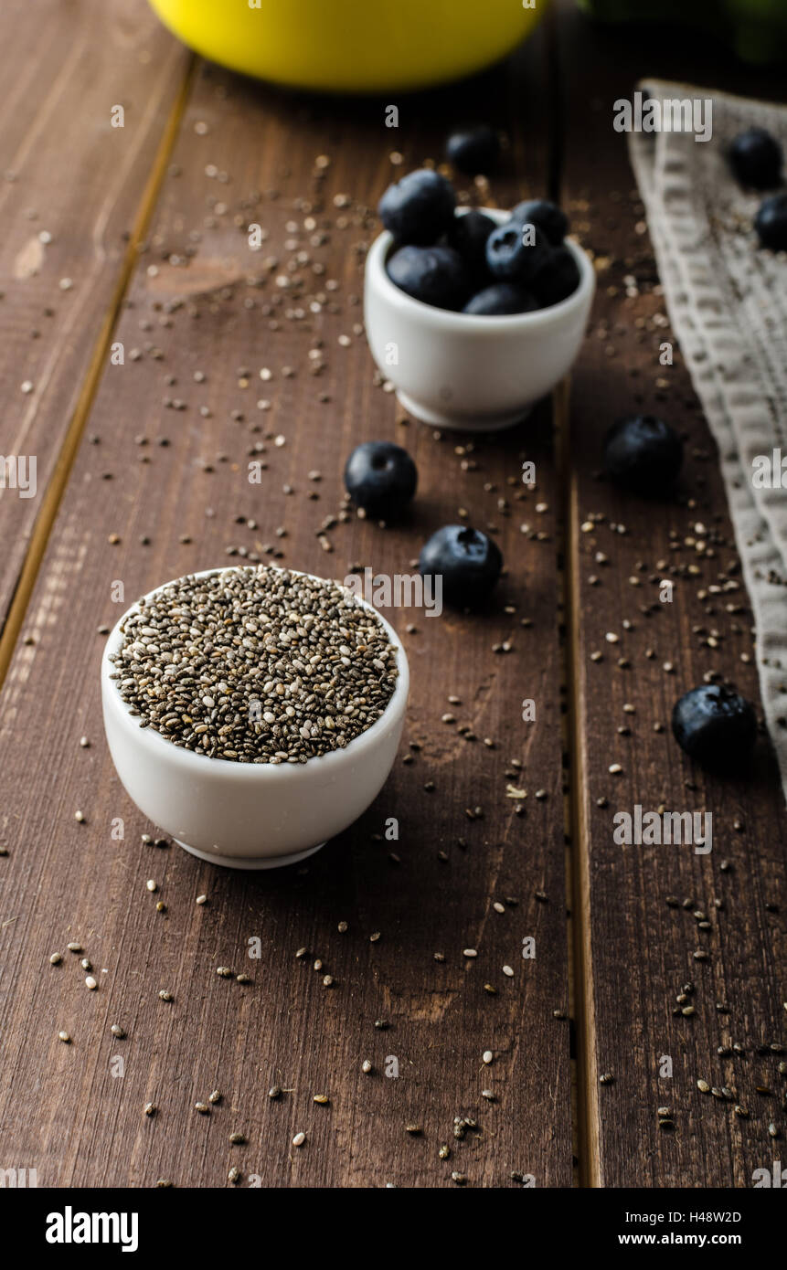 Healthy chia pancakes with blueberries - gluten free Stock Photo - Alamy Healthy chia pancakes with blueberries - gluten free Stock Photo - Alamy
