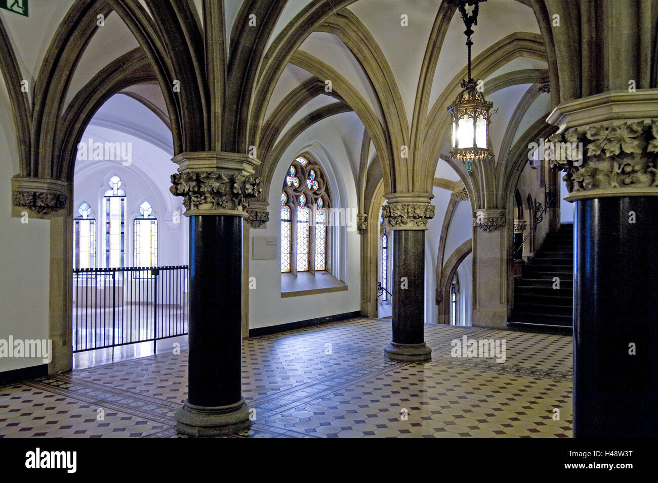 Germany, Bavaria, Munich, city hall, interior shot, architecture, town ...