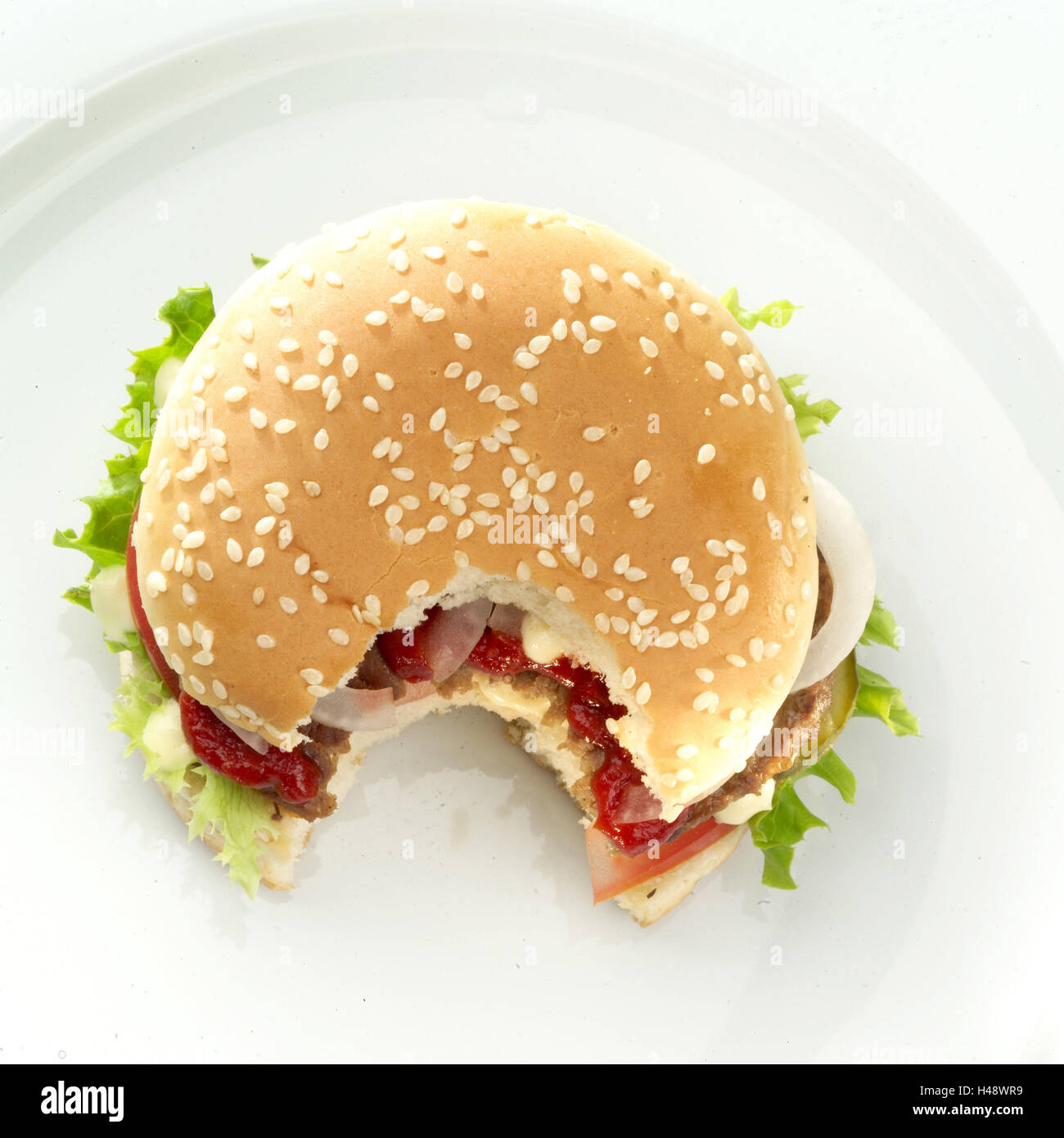 Burger from above hi-res stock photography and images - Alamy